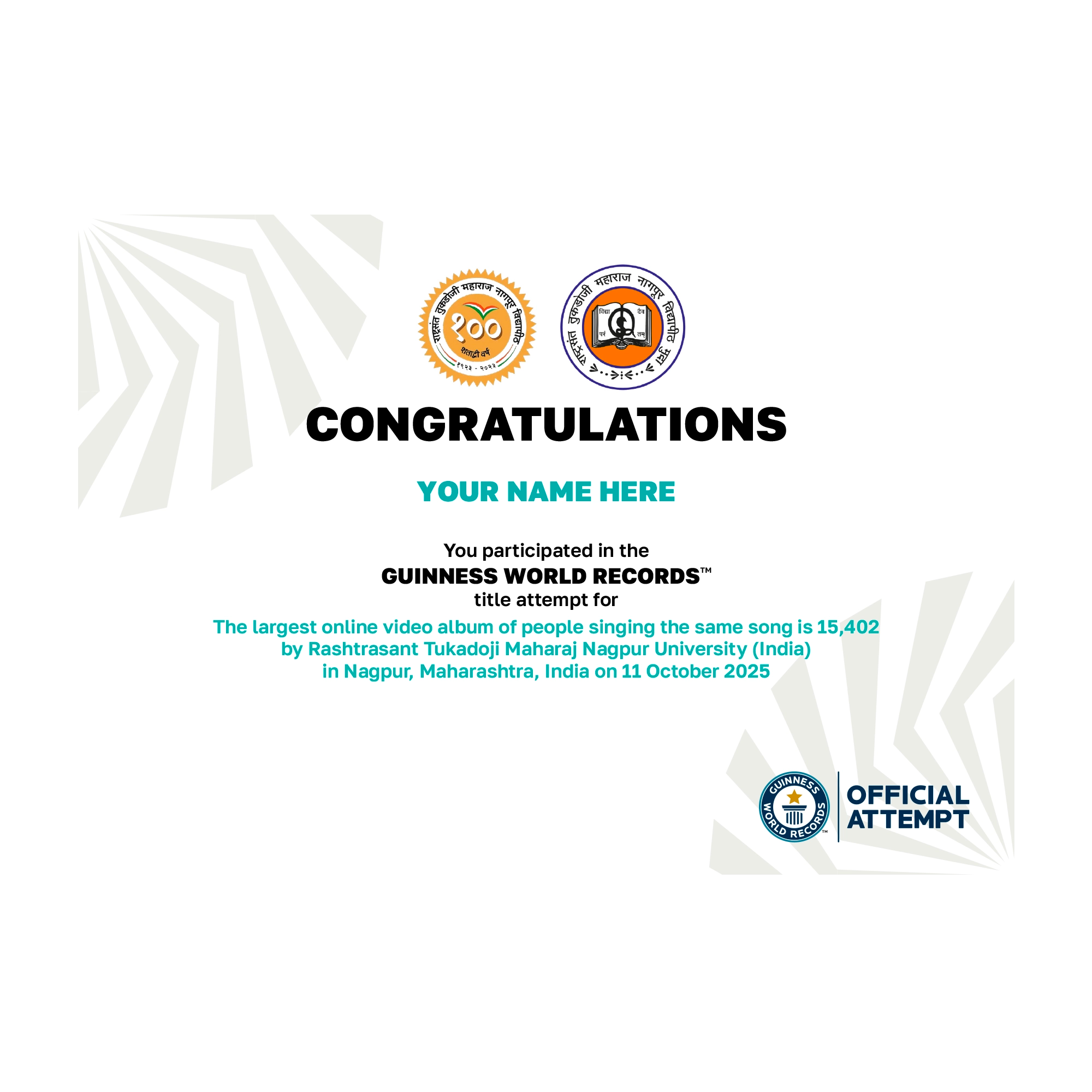 Digital Participation Certificate | Largest Online Video Album of ...